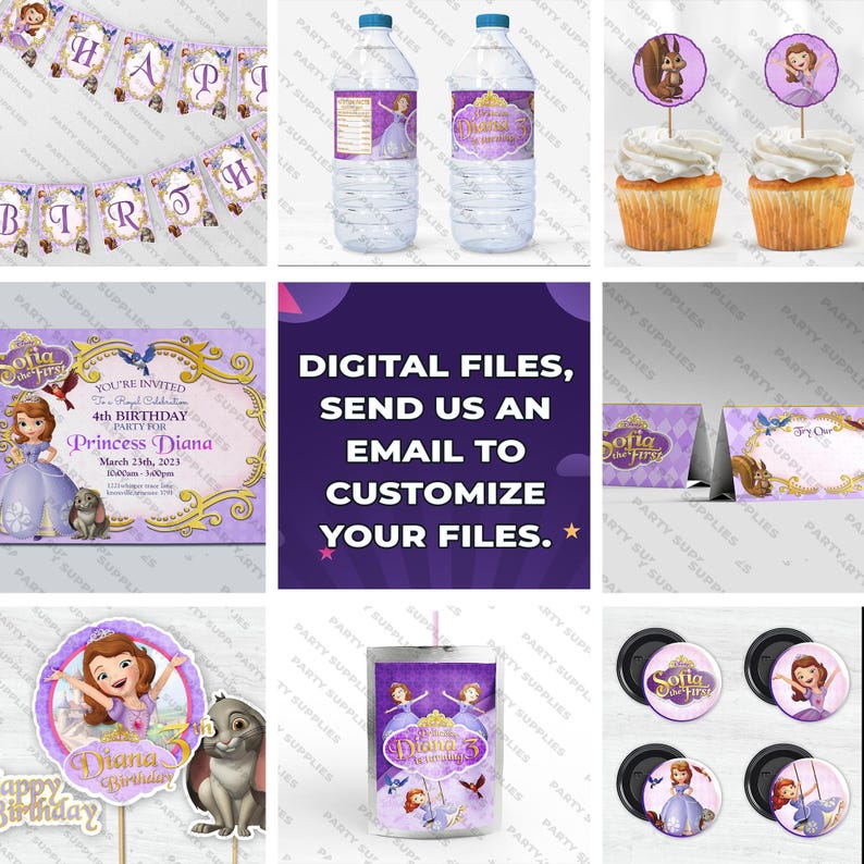Printable Princess Sofia Birthday Pack | Personalizable the First Full ...