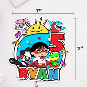 Printable Ryan's Birthday Cake Topper | Personalizable World Birthday ...