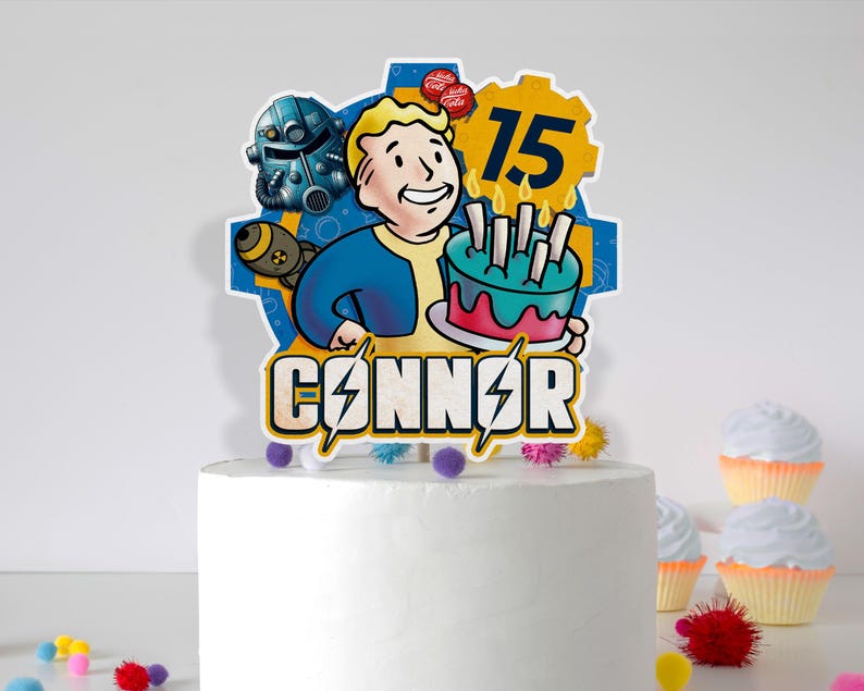 Printable Fall Game Out Birthday Cake Topper Personalizable Videogame ...