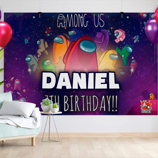 Among Us Birthday Banner - Etsy