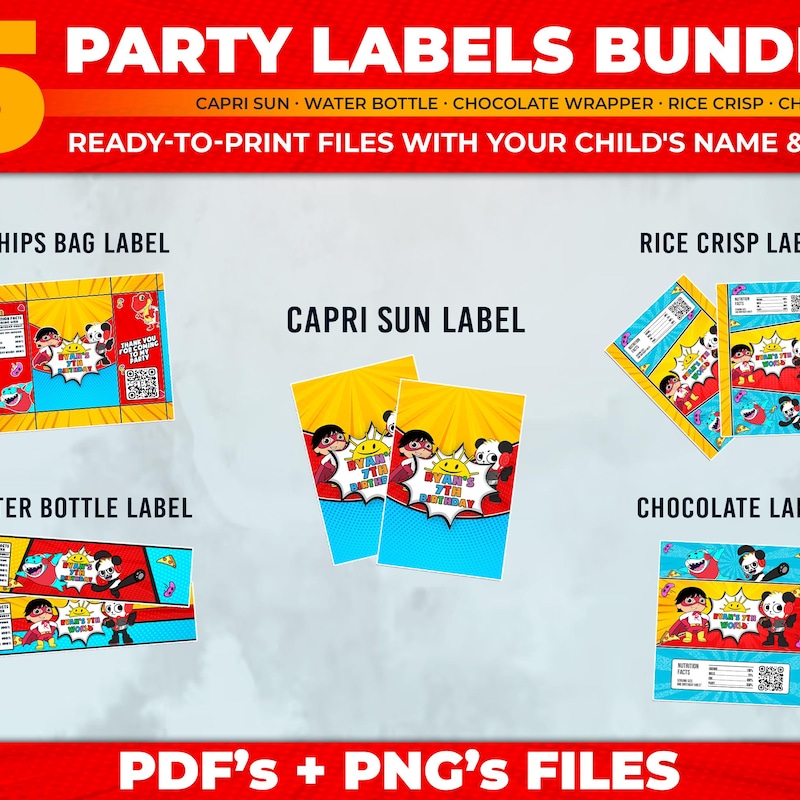 Ryans World Party Supplies - Etsy