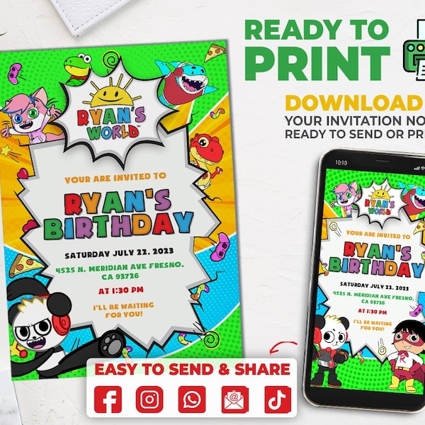 Ryans World Birthday - Etsy