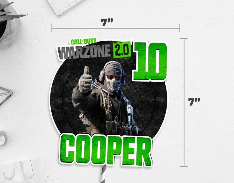 Printable Call of Birthday Cake Topper Personalizable Duty Birthday ...