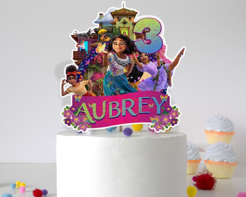 Printable Encanto Birthday Cake Topper Personalizable Charm Birthday ...
