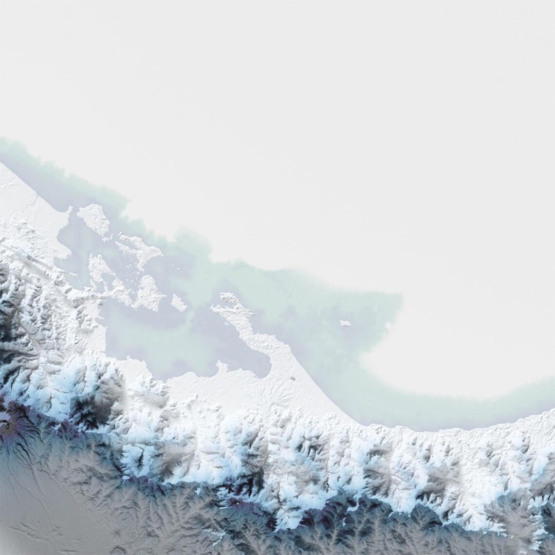 PANAMA Topographic Relief Map Printable Poster, 3 Monochrome Black ...