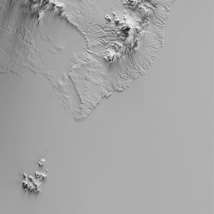 MALLORCA Island Spain Printable Relief Topographic Map, Plain Clay ...