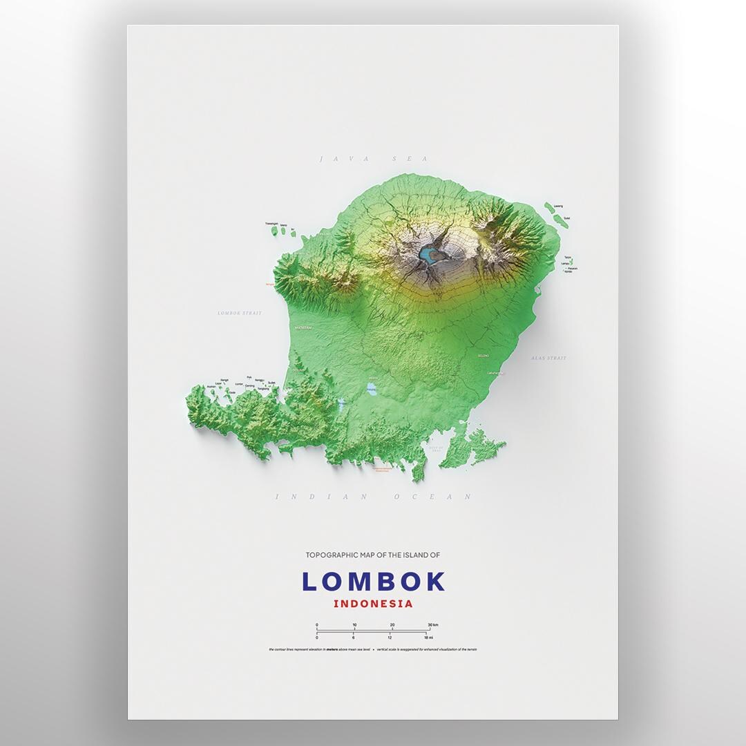 LOMBOK 5 Theme Maps Printable Diy Poster 300 Dpi High Resolution - Etsy