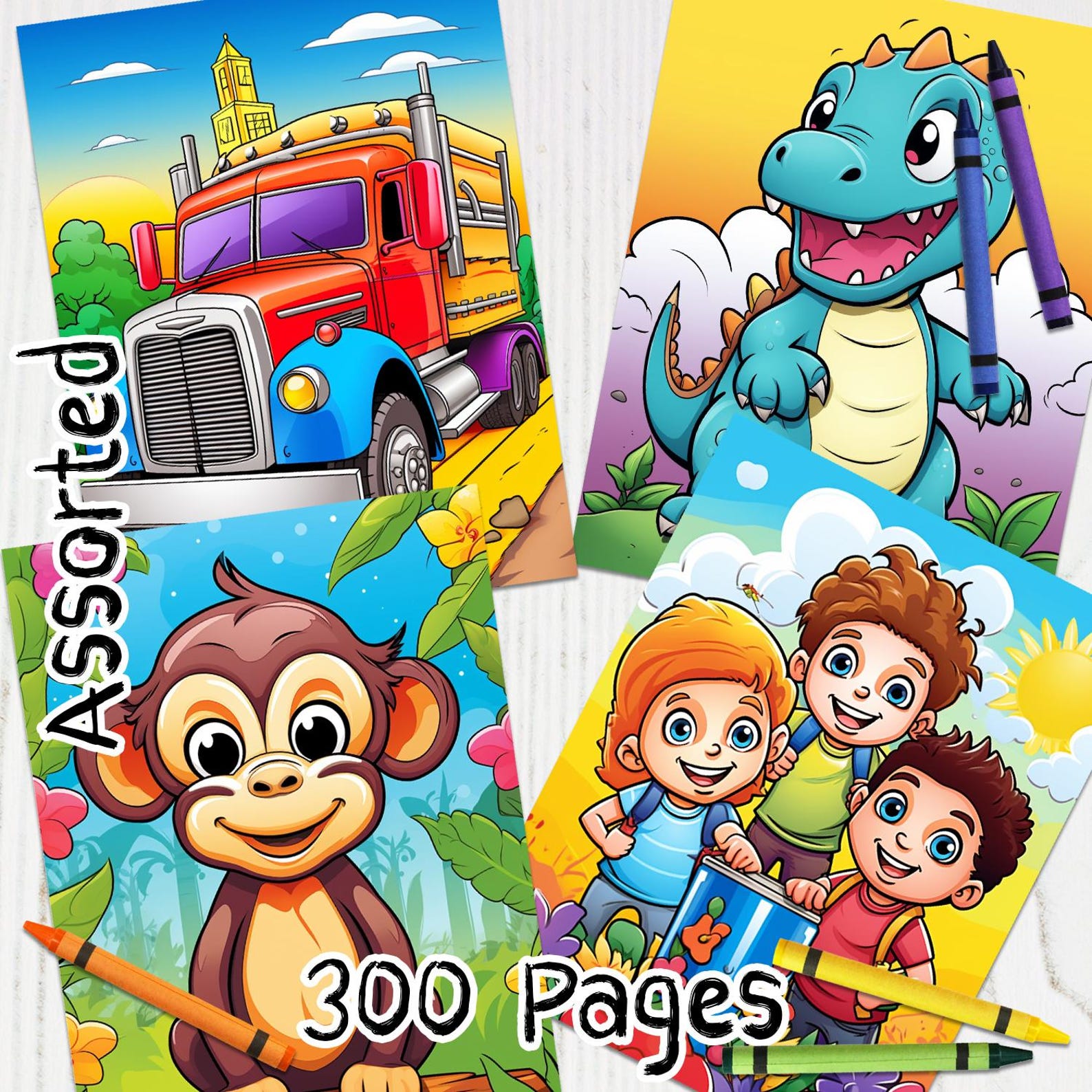 Coloring Pages for Kids Instant Download Printable PDF - Etsy