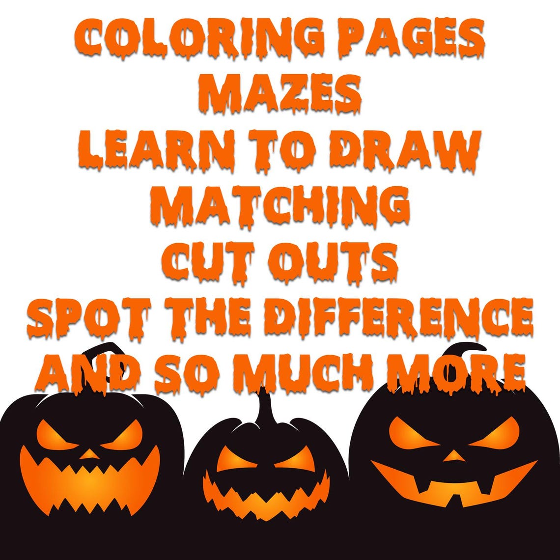 Halloween Kids Activity Pages 200 Bundle Instant Download PLR Printable ...