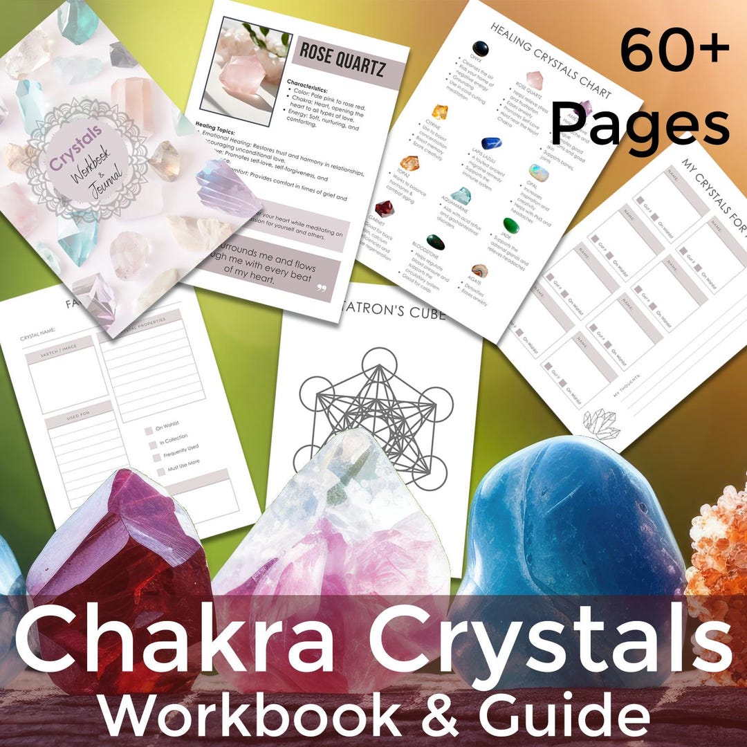 Chakra Crystals Workbook Guide Printable Digital Download Chakra ...
