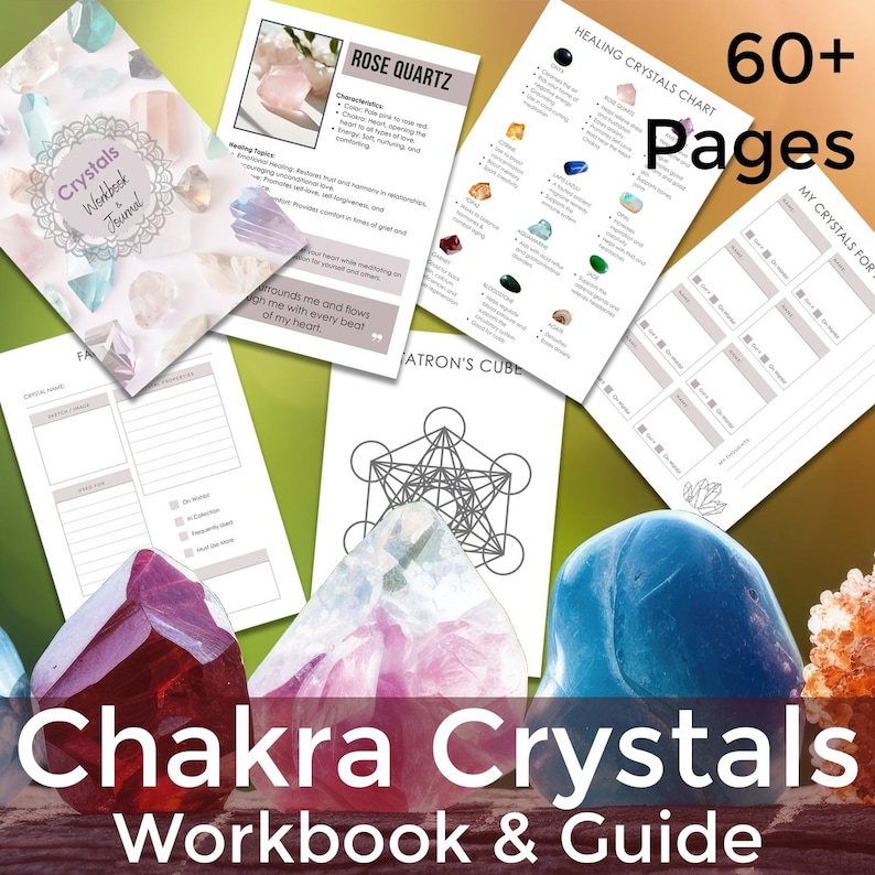 Chakra Crystals Workbook Guide Printable Digital Download Chakra ...
