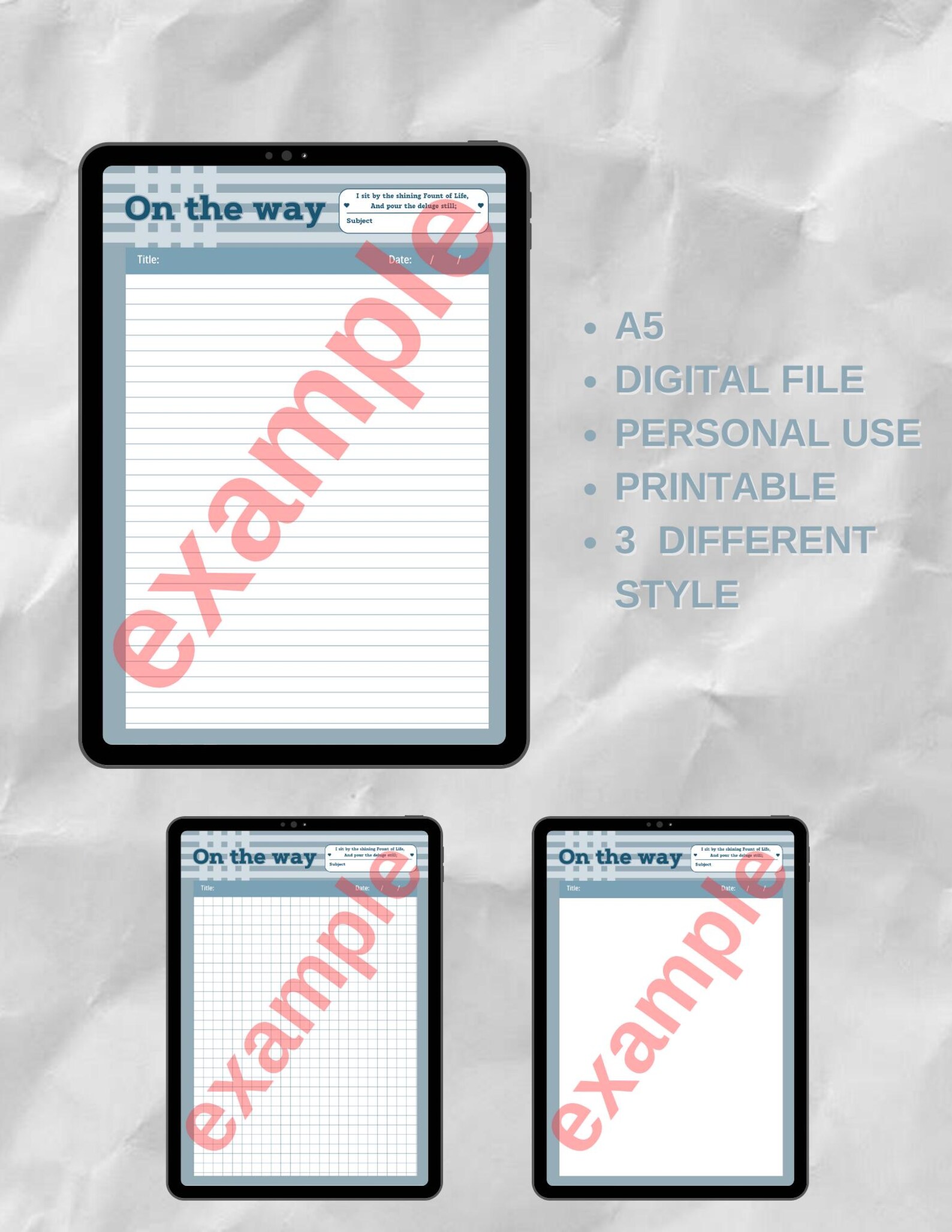 A5 Printable Digital Goodnotes Paper - Etsy