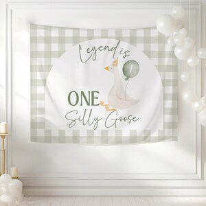 One Silly Goose Birthday Decor, One Silly Goose Welcome Sign, Silly ...