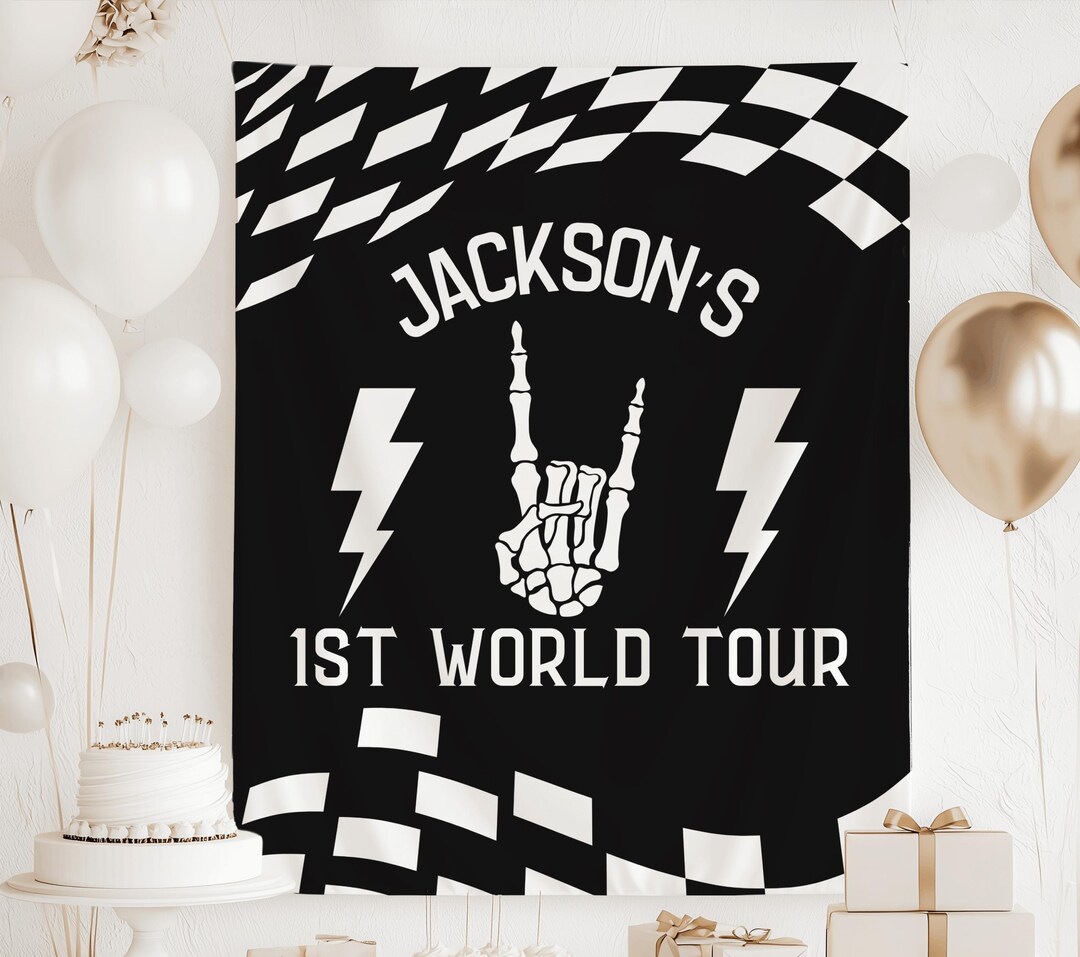 First World Tour Banner, First World Tour Welcome Sign, Rock N Roll ...
