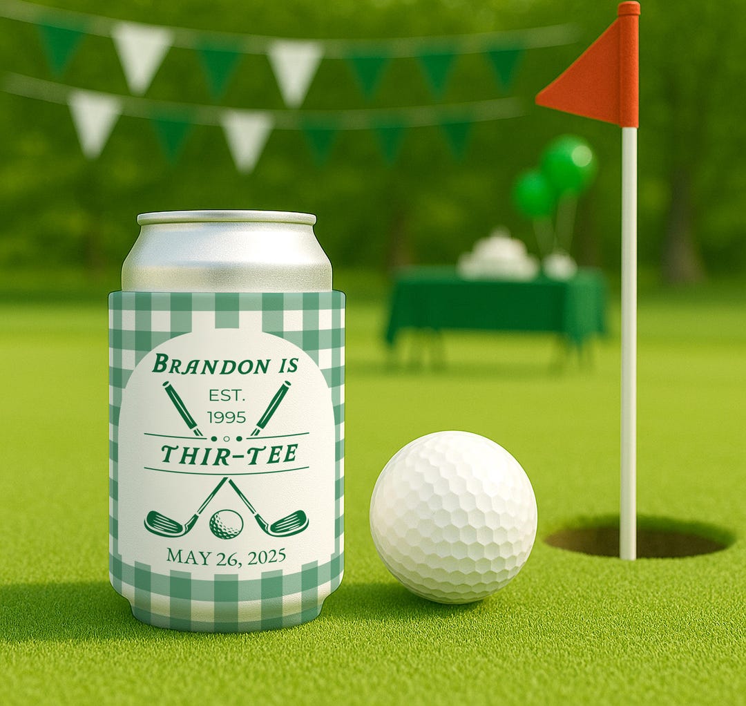 Thir-tee Party Decor, Thir-tee Can Coolers, Thir-tee Golf Decorations ...
