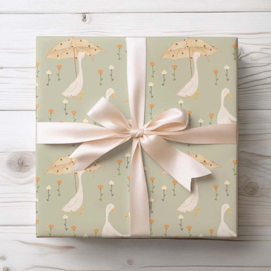 Goose Wrapping Paper, Goose Birthday Gift Wrapping Roll, Goose Baby ...