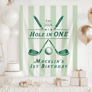 Hole in One Birthday Decorations, Hole in One First Birthday Banner ...