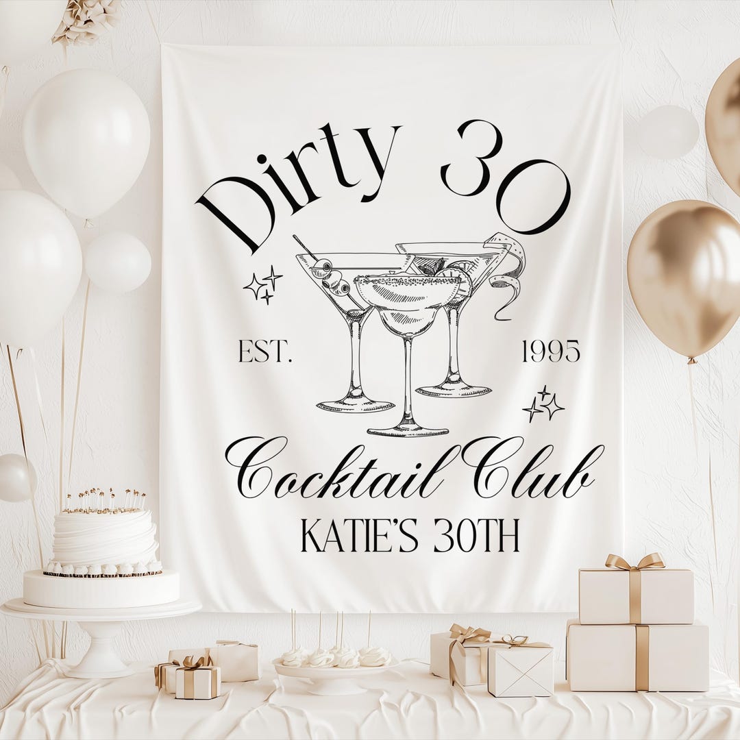Dirty 30 Birthday Banner, 30th Birthday Banner, 30th Birthday ...