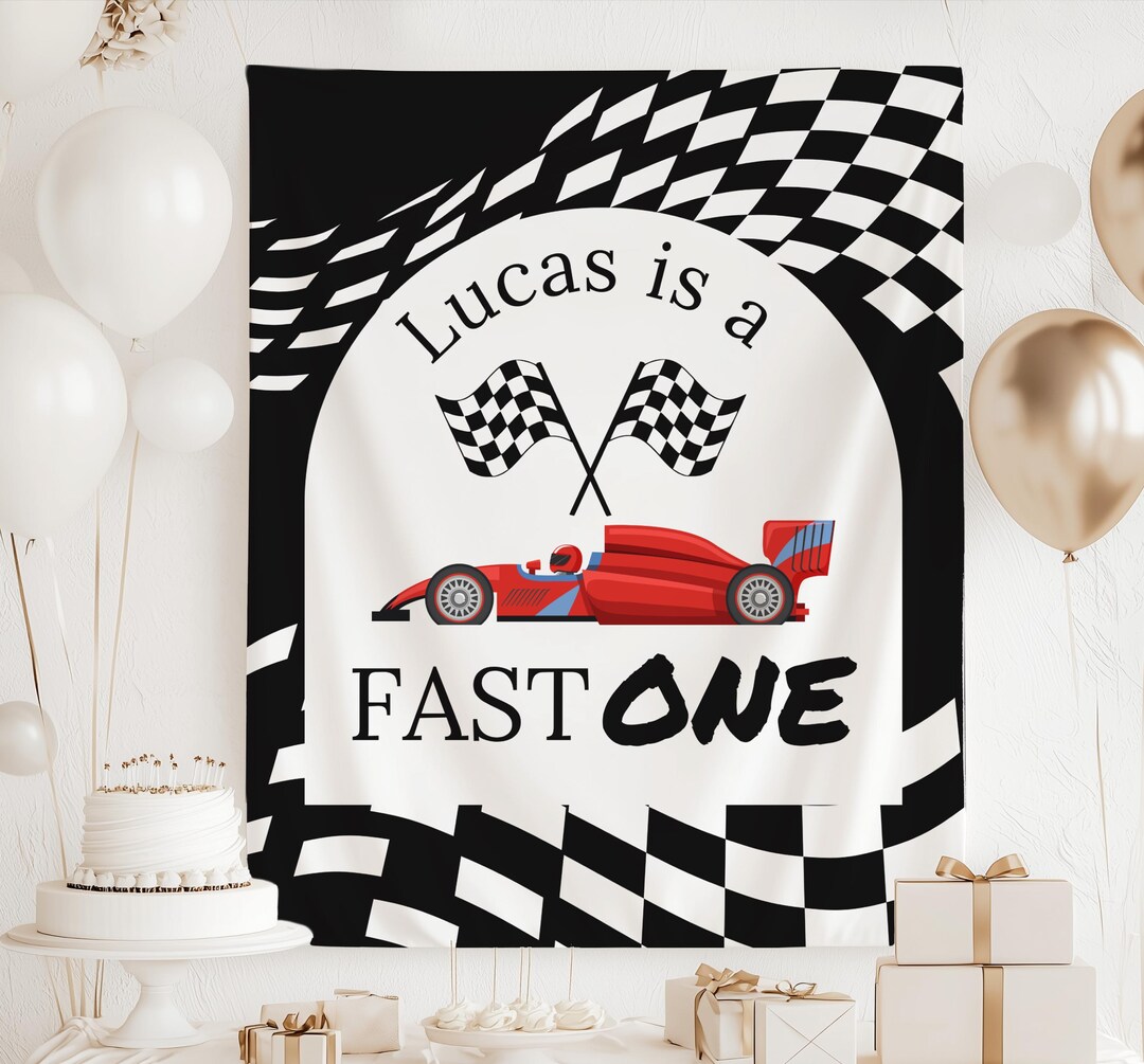 Fast One Birthday Decorations, Fast One Birthday Sign, Personalized 1st ...