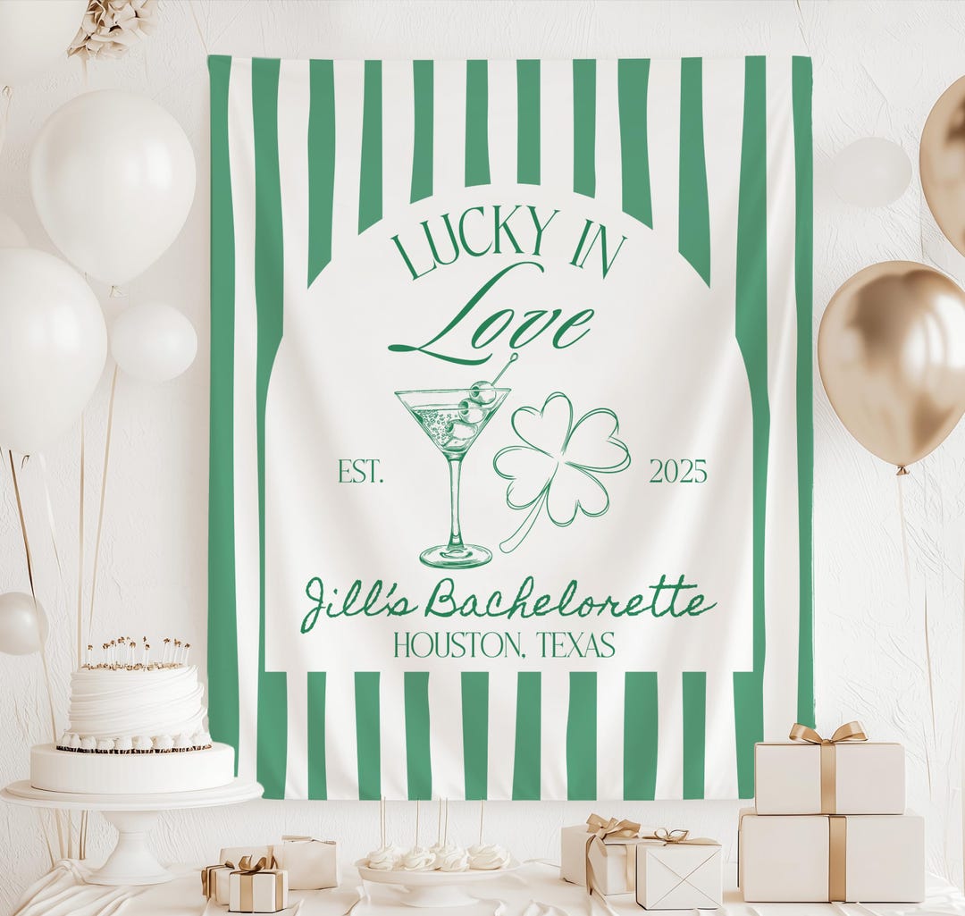 St Patricks Day Bachelorette Decorations, Lucky in Love Bachelorette ...