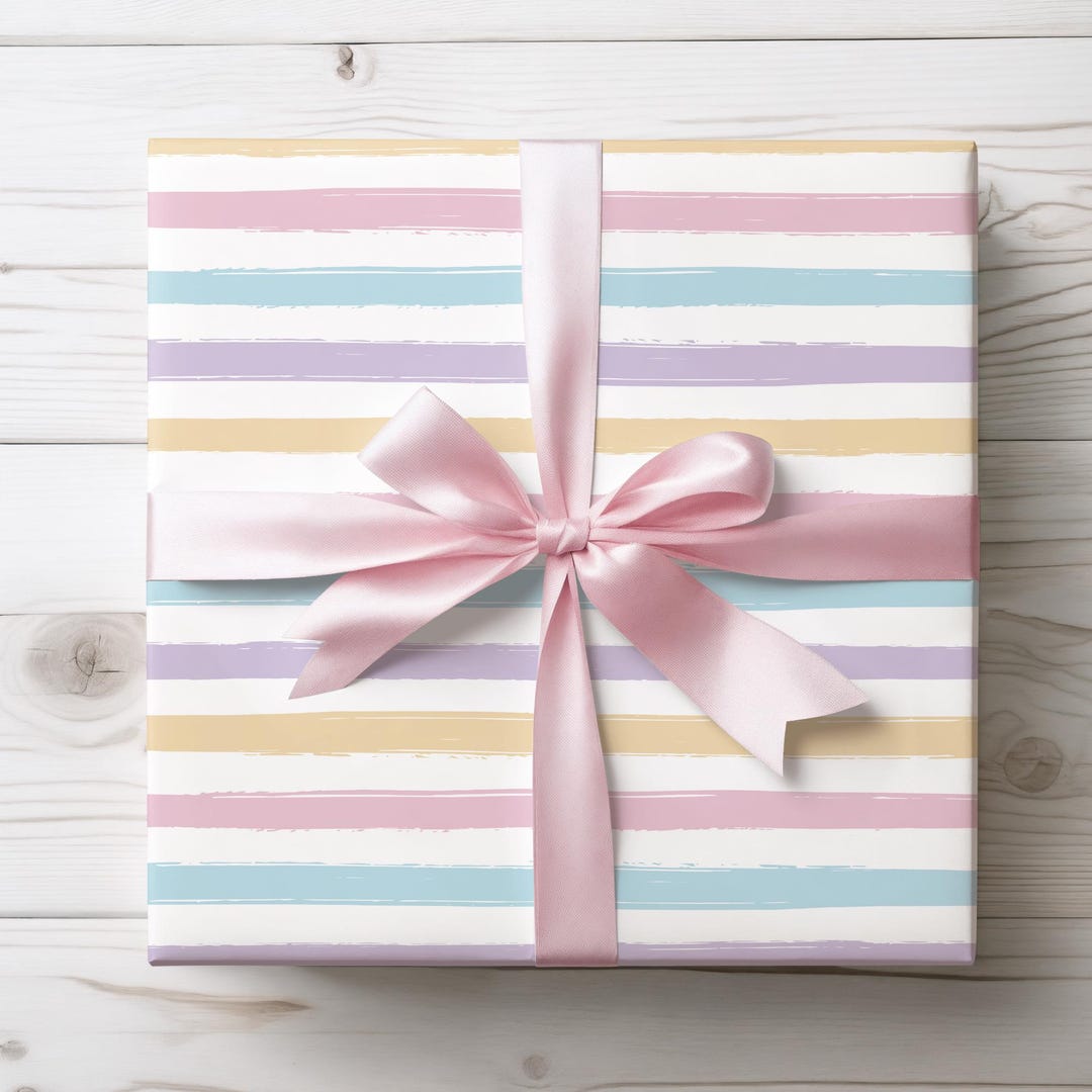 Easter Wrapping Paper, Pastel Gift Wrap, Spring Gift Wrap, Easter Gift ...