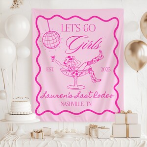 Last Rodeo Bachelorette Decorations, Lets Go Girls Banner, Disco ...