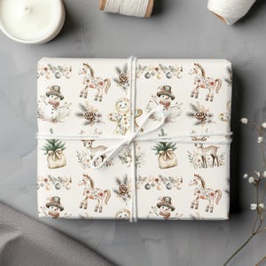Nordic Christmas Wrapping Paper, Scandinavian Christmas Gift Wrapping ...
