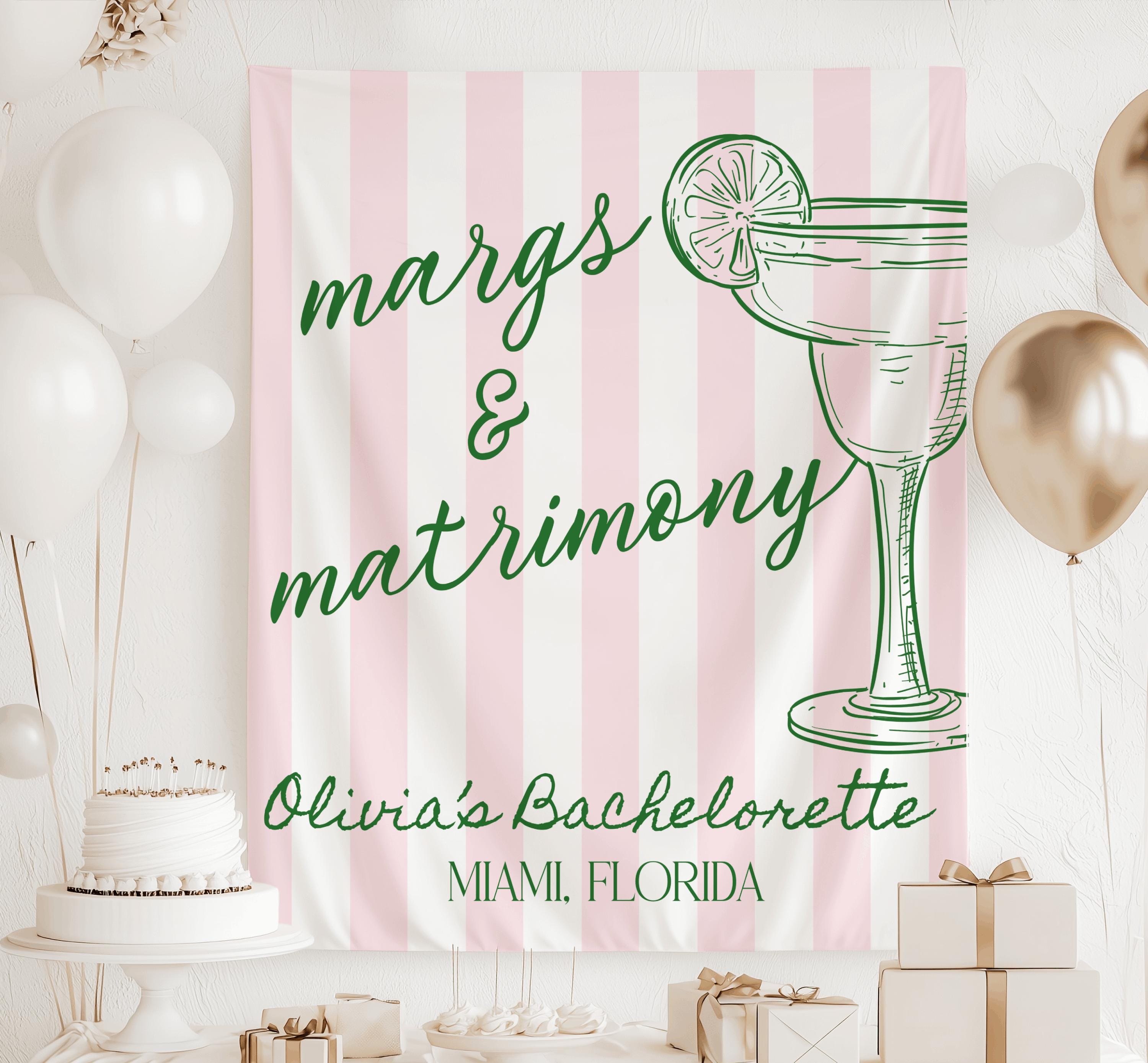 Margs and Matrimony Banner, Margaritas and Matrimony Decor, Margarita ...