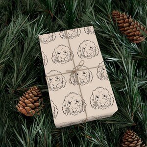 Golden Doodle Wrapping Paper, Cute Dog Gift Wrap, Pet Lover Gift Wrap ...