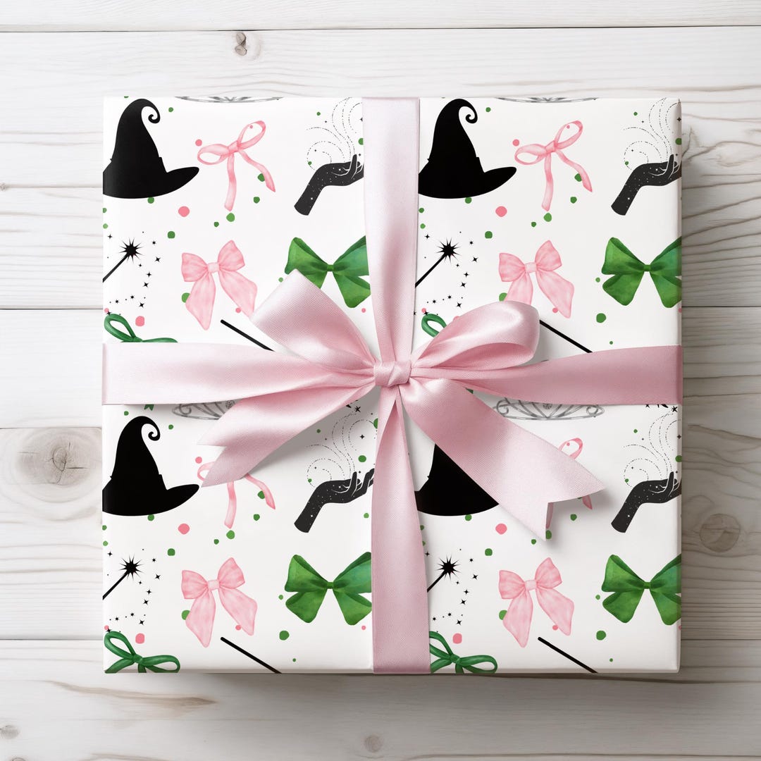Witch Wrapping Paper, Good Witch Bad Witch Gift Wrap, Witch Birthday ...