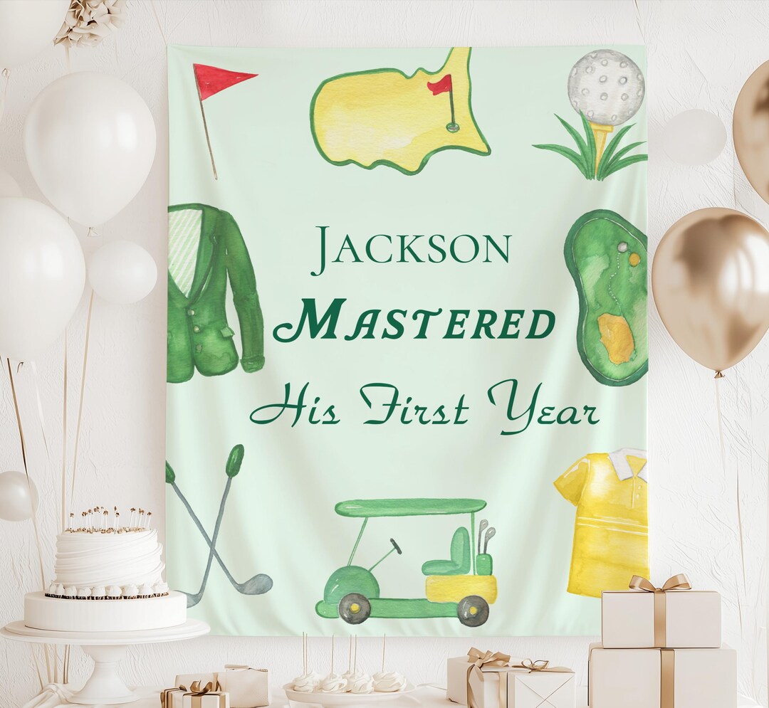 Masters 1st Birthday Decorations, Masters Birthday Banner, Golf 1st ...