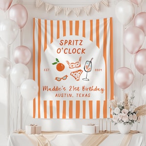 Aperol Spritz Birthday Banner, Spritz Birthday Party Decorations ...