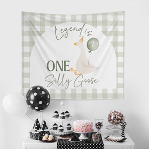 One Silly Goose Birthday Decor, One Silly Goose Welcome Sign, Silly ...