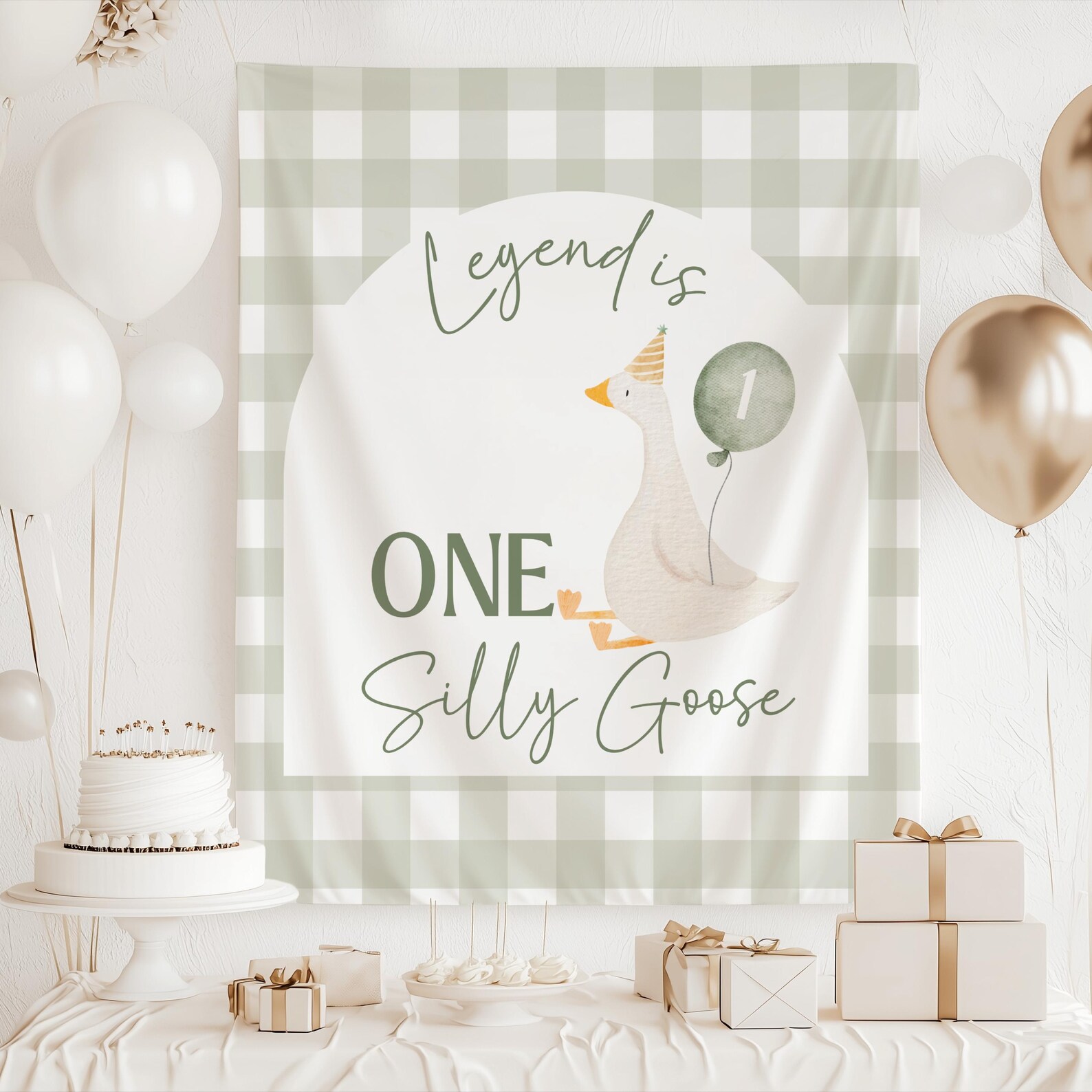 One Silly Goose Birthday Decor, One Silly Goose Welcome Sign, Silly ...