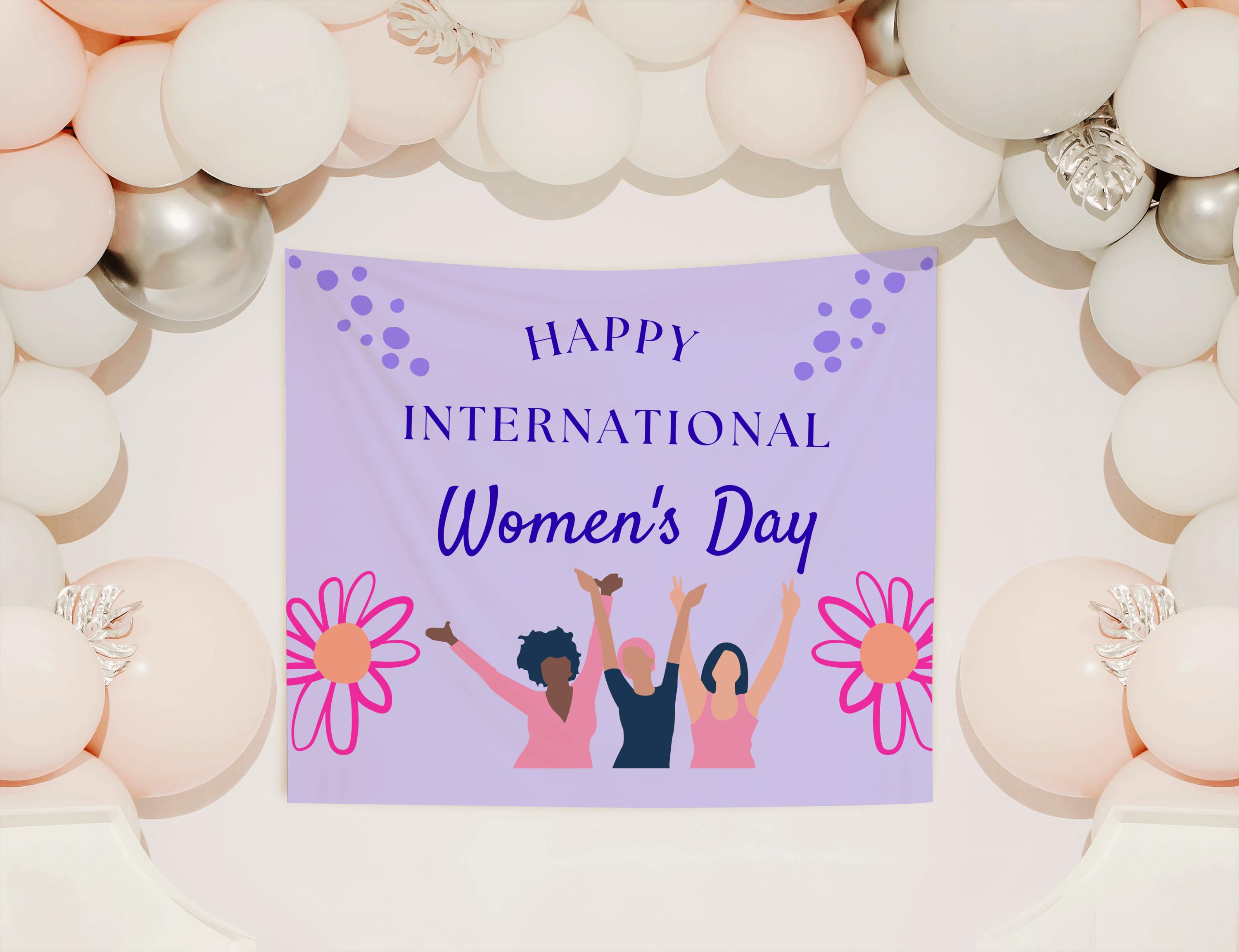 Womens Day Banner, Womens Day Backdrop, International Womens Day Sign ...