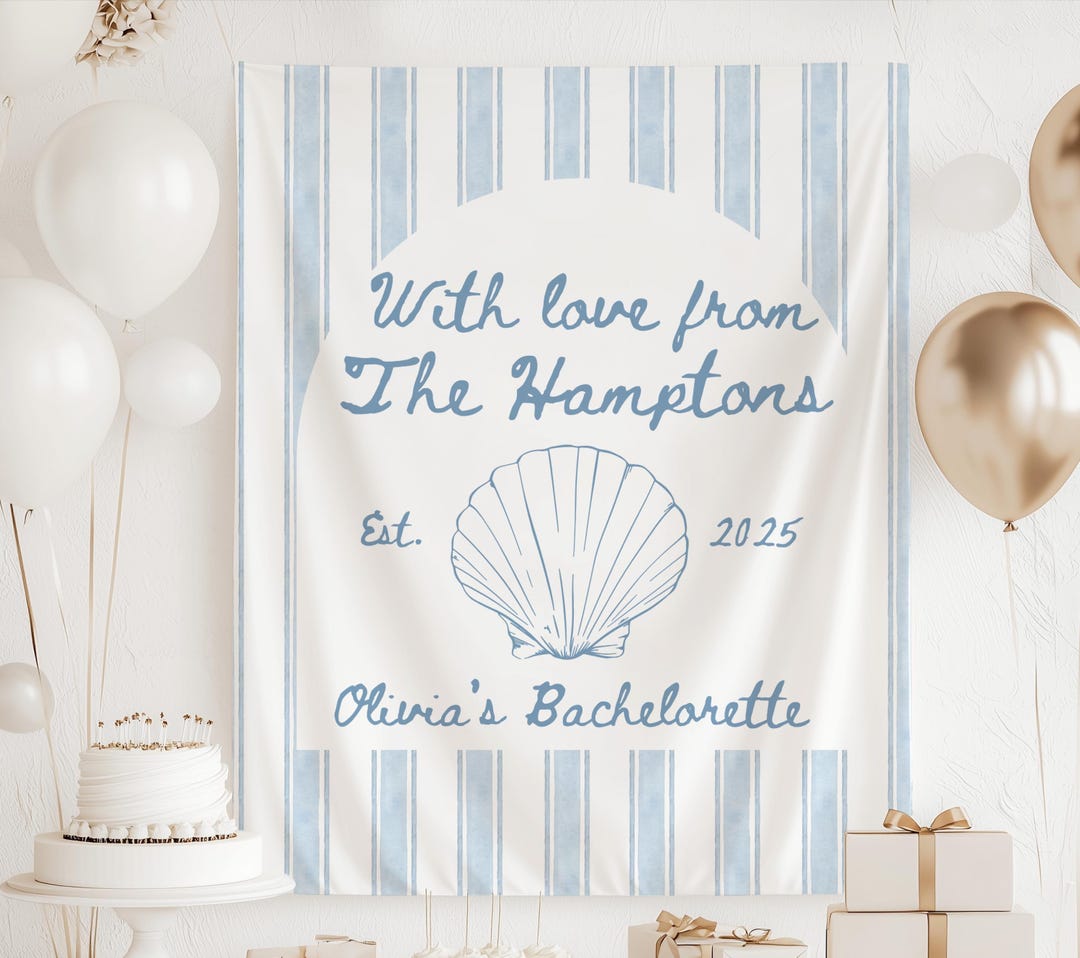 With Love From the Hamptons Banner, Hamptons Bachelorette Decor, With ...