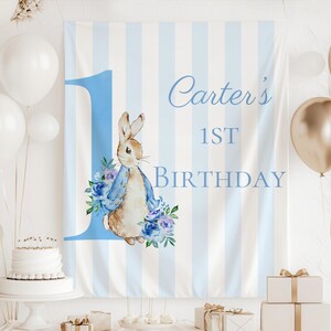 Peter Rabbit 1st Birthday Banner, Peter Rabbit Decorations, Peter ...