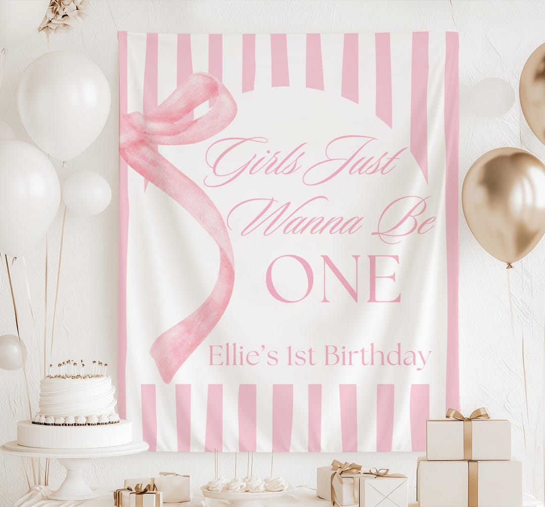Girls Just Wanna Be ONE Decor, Girls Just Wanna Be One Banner, Coquette ...