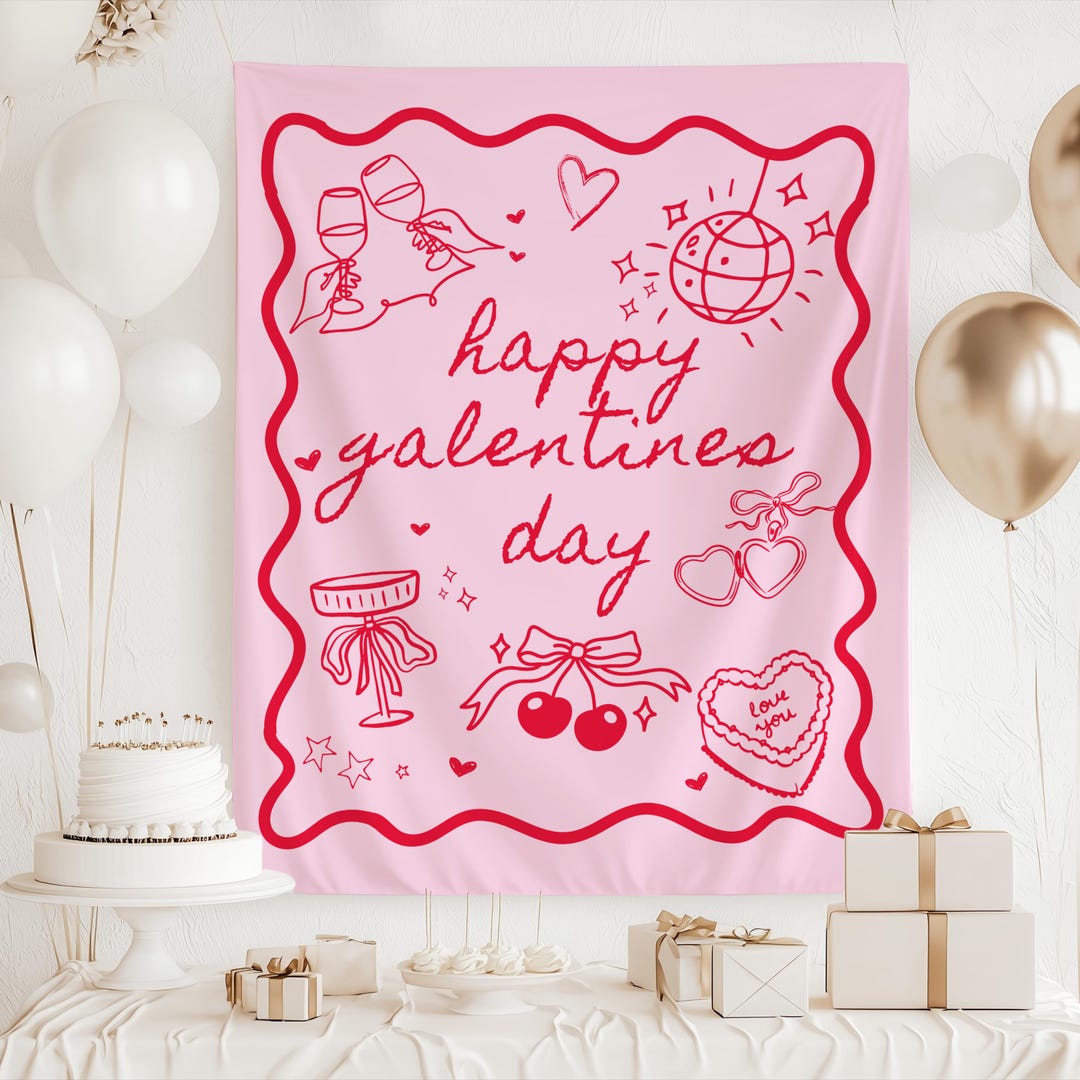 Galentines Day Backdrop, Galentines Party Decor, Valentines Party ...