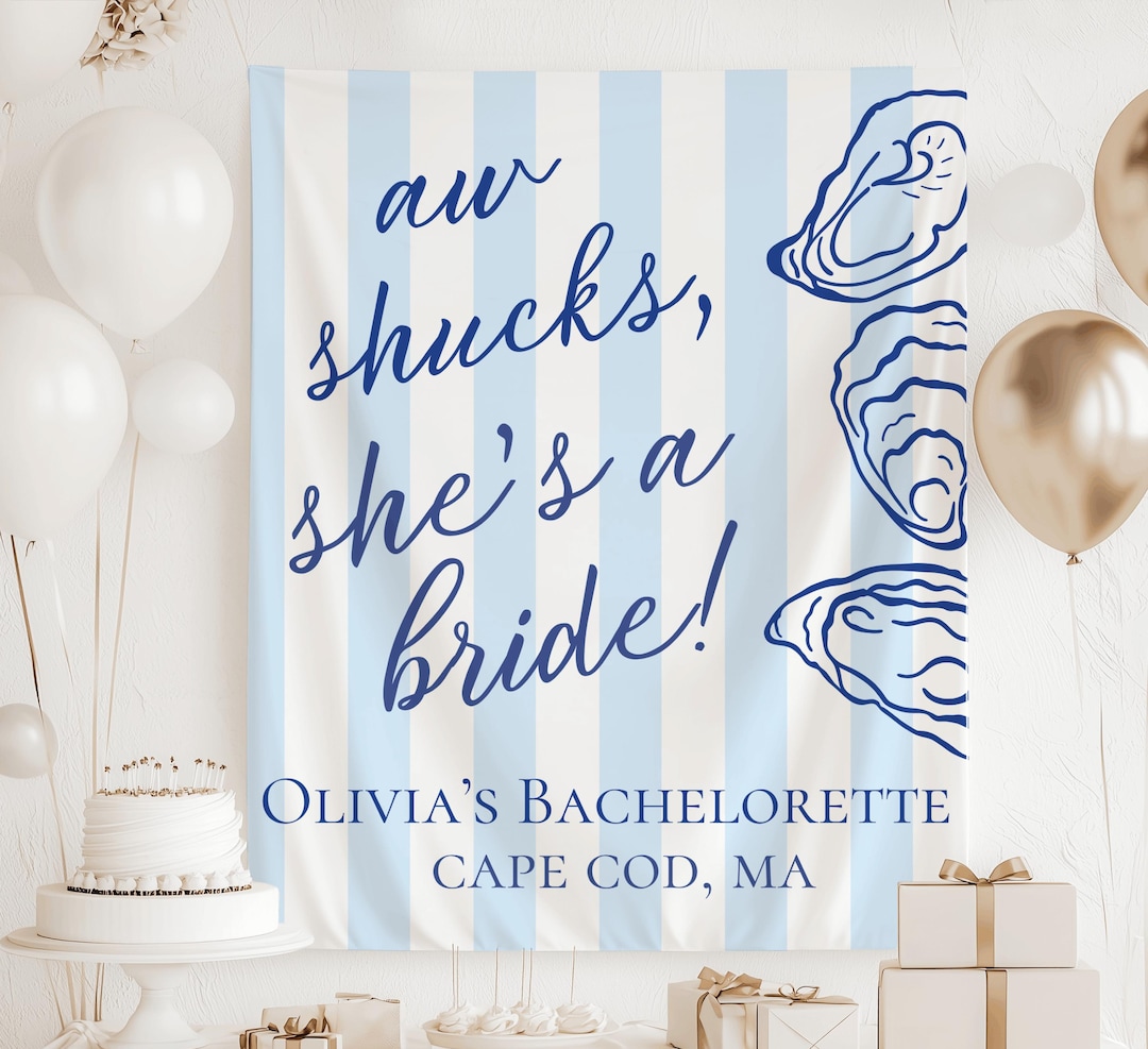 Aw Shucks Shes a Bride Decorations, Oyster Bachelorette Banner, Aw ...