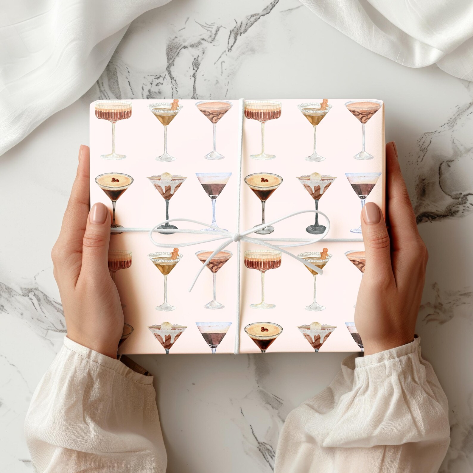 Espresso Martini Wrapping Paper, Espresso Martini Gift Wrap, Espresso ...