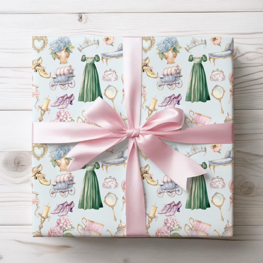 Bridgerton Inspired Wrapping Paper, Bridgeton Gift Wrap, Bridgerton ...
