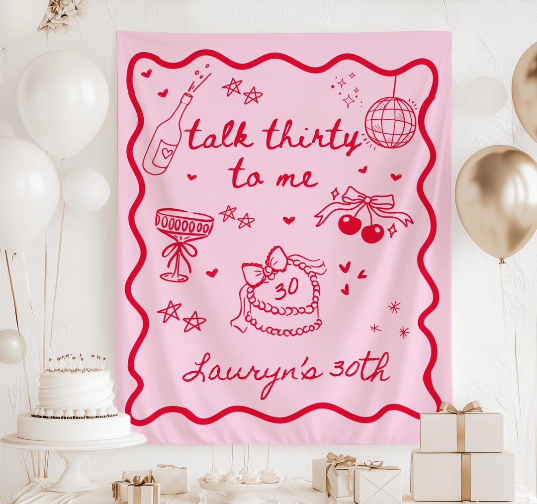 Talk Thirty to Me Decorations, Talk Thirty to Me Welcome Sign, 30th ...