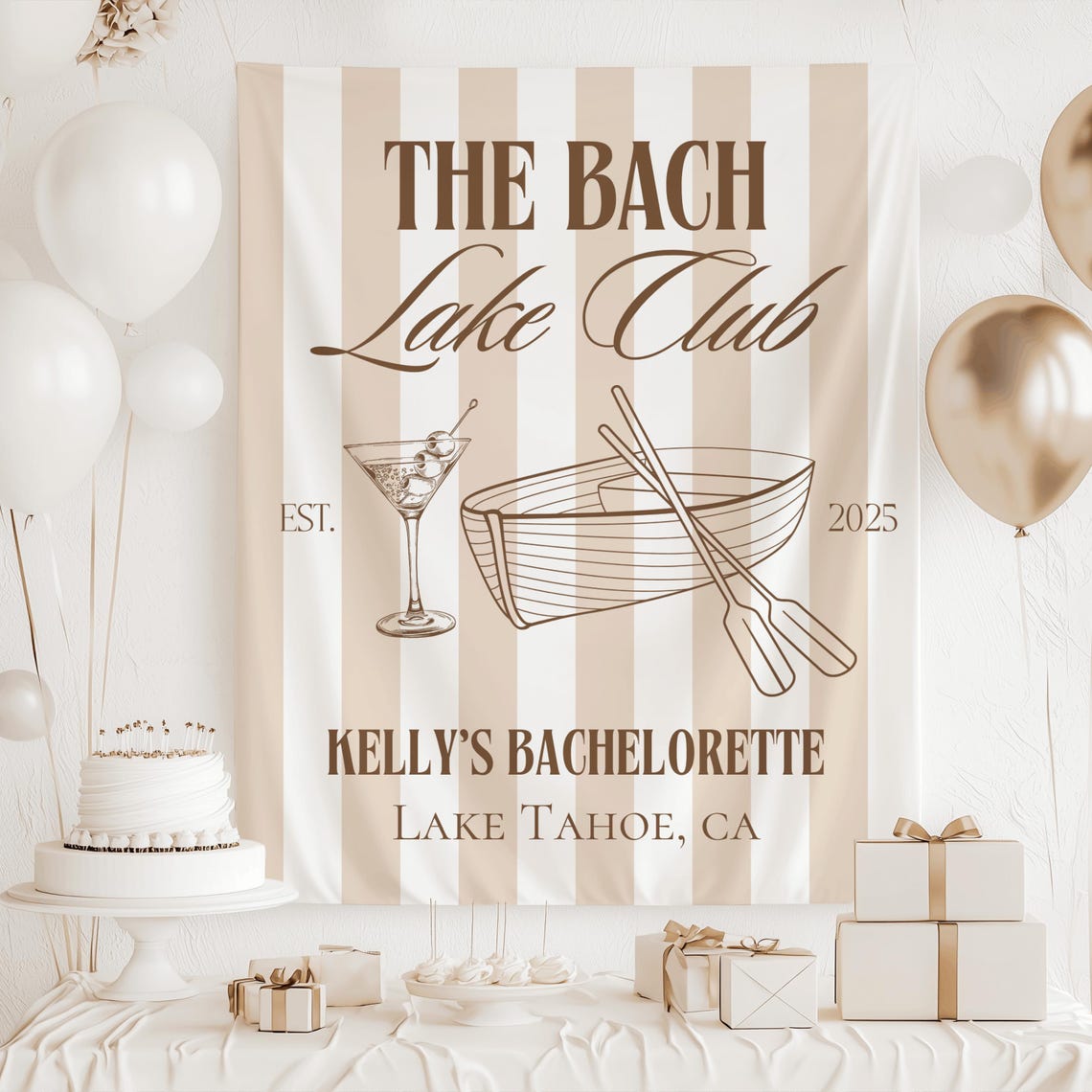 Lake Bachelorette Party Decor, the Bach Lake Club Banner, Lake ...