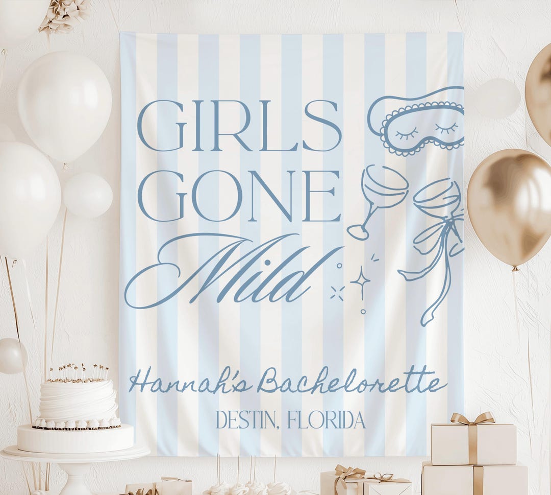 Girls Gone Mild Bachelorette, Girls Gone Mild Banner, Pink and Green ...