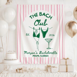 The Bach Club Banner, Bachelorette Party Banner, Custom Bach Club ...