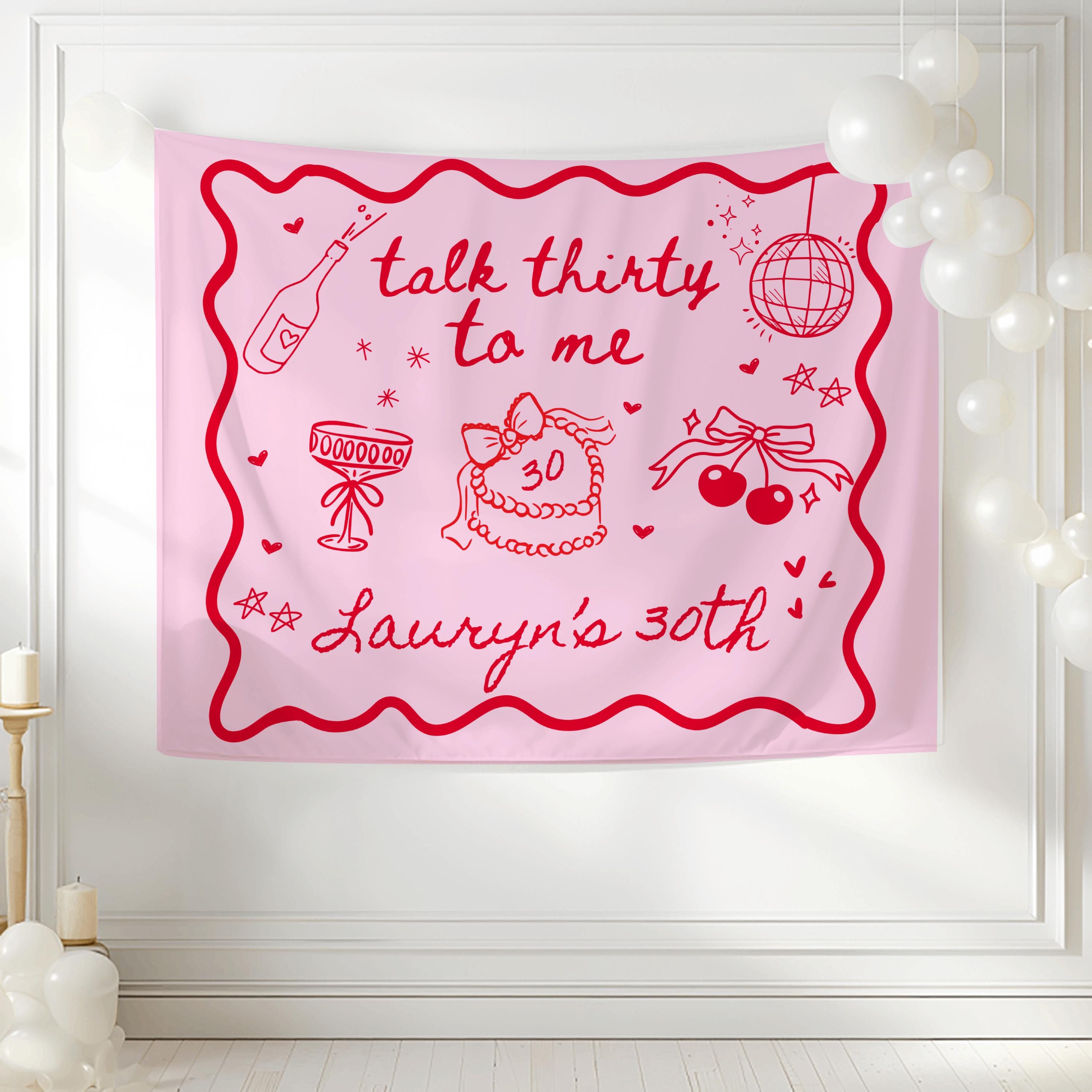 Talk Thirty to Me Decorations, Talk Thirty to Me Welcome Sign, 30th ...