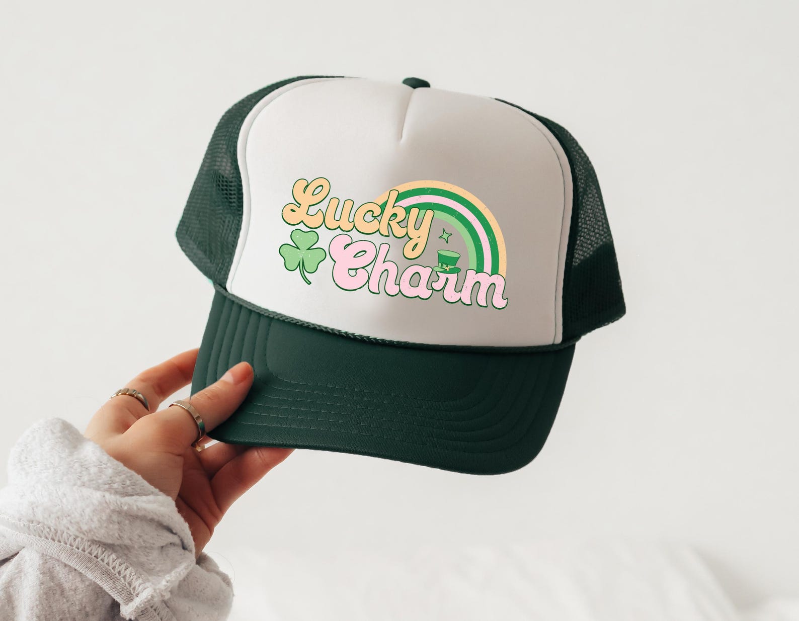 St Patricks Day Hat, St Patty's Day Trucker Hat, Lucky Charm Hat, St ...