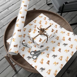 Lets Pawty Gift Wrap, Dog Birthday Party Wrapping Paper, Dog Birthday ...