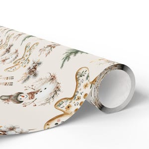 Nordic Christmas Wrapping Paper, Scandinavian Christmas Gift Wrapping ...